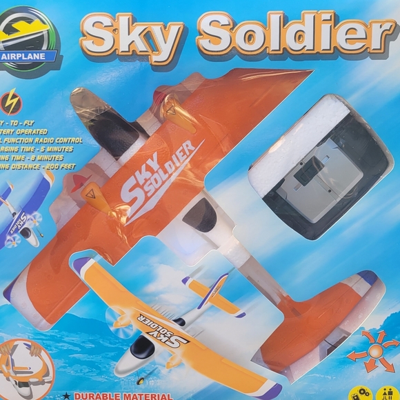 Toys | Nib Tukoni Sky Soldier Remote Control Airplane Orange | Poshmark